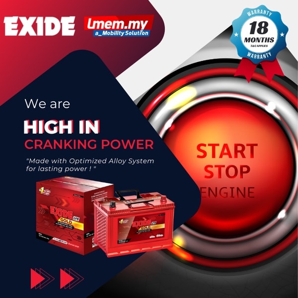 EXIDE Gold 105D31L-BH - India No.1 Battery - 18 Months Warranty - 3x ...